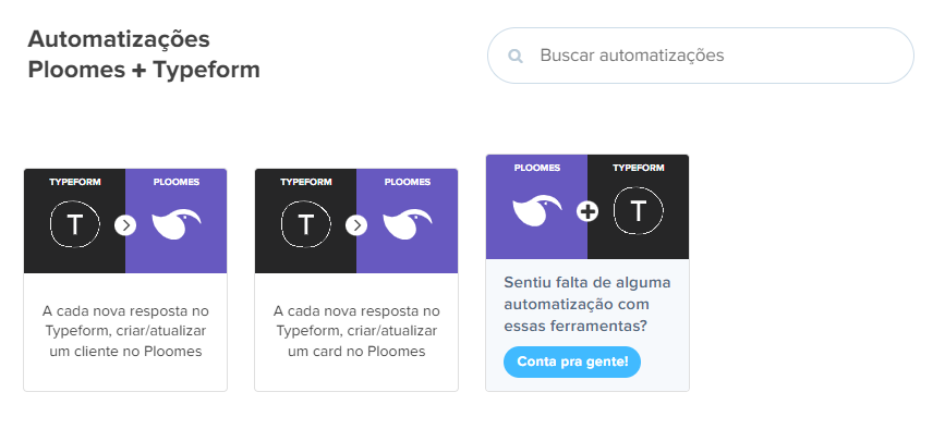 Como integrar o Typeform ao Ploomes CRM – Central de Ajuda | Pluga