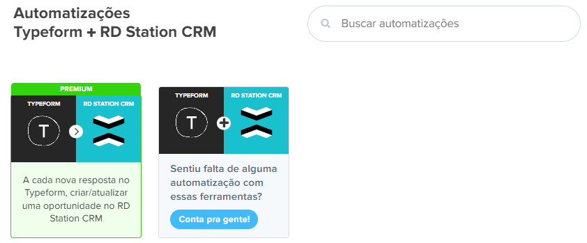 Como integrar o Typeform ao RD Station CRM – Central de Ajuda | Pluga