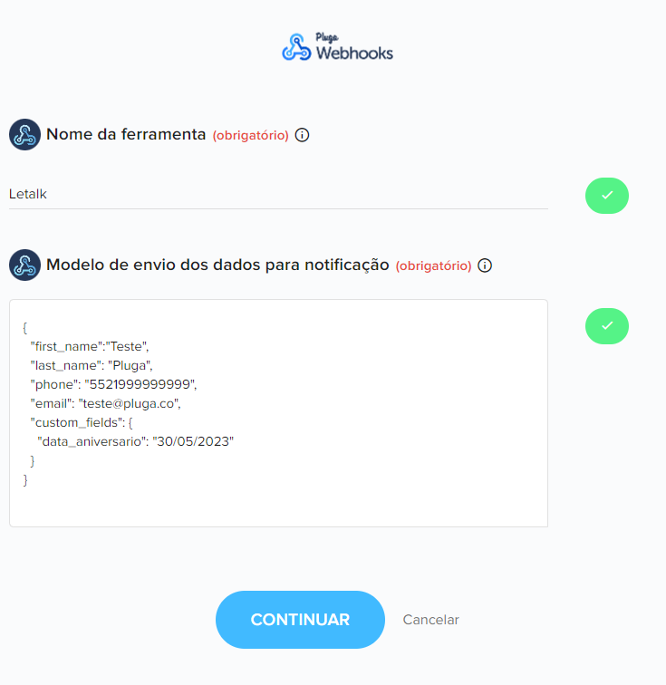Como integrar a Letalk a outras ferramentas web via Pluga Webhooks – Central de Ajuda | Pluga