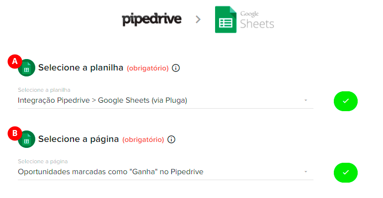 Pipedrive e Google Sheets (Planilha Google): Passo a passo – Central de Ajuda | Pluga